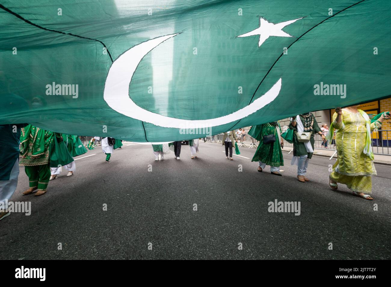 A Pakistan flag at the New York City Pakistan Day Parade on Madison ...