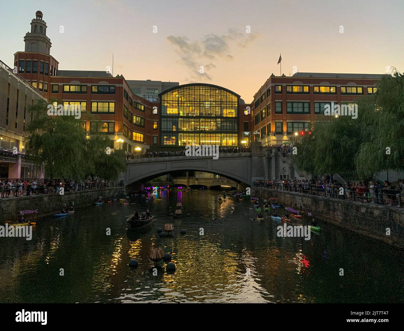 Providence, Rhode Island, USA. 27th Aug, 2022. A fleet of kayaks ...