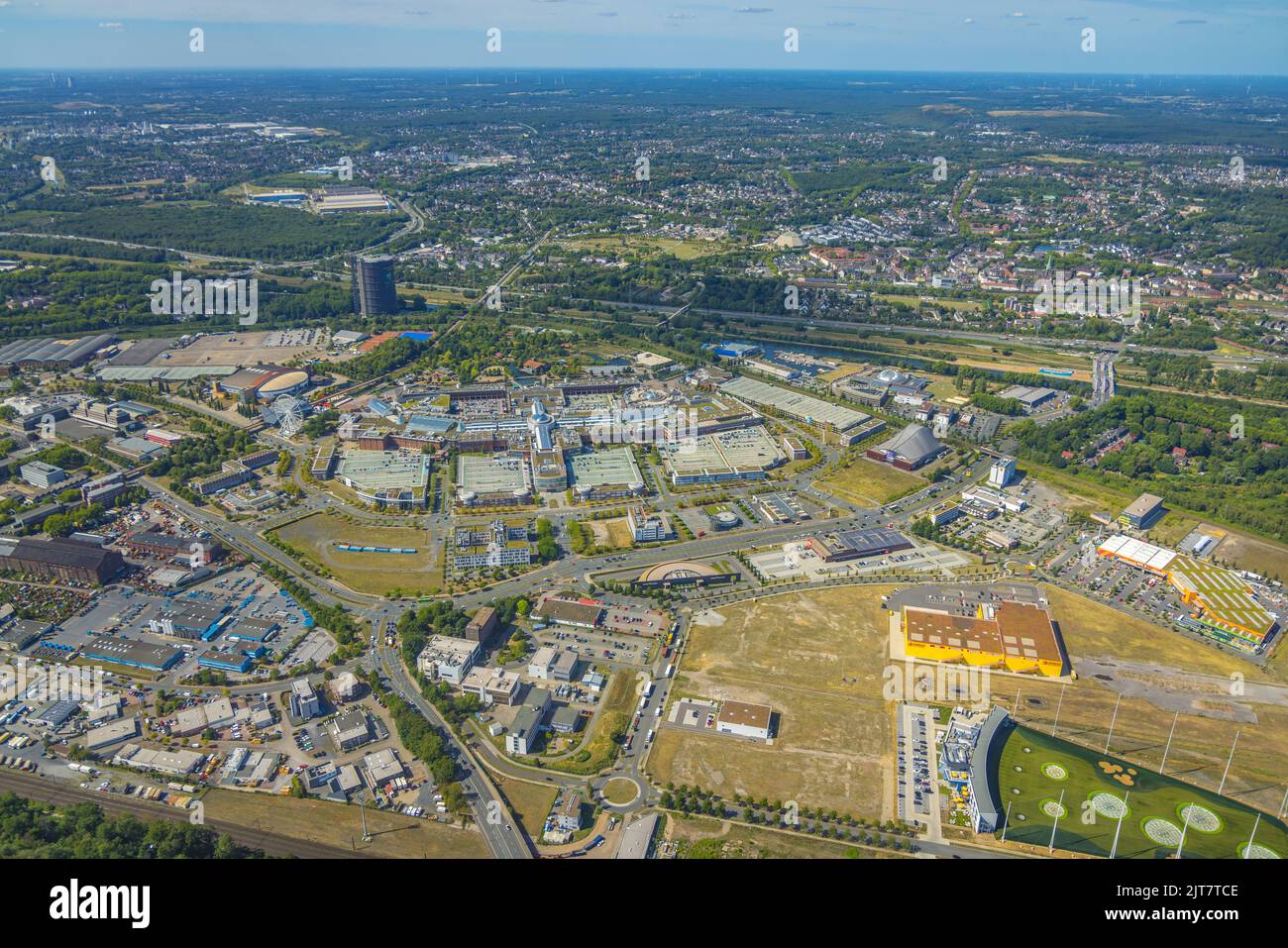 Aerial view, Westfield Centro Oberhausen, Neue Mitte shopping center ...