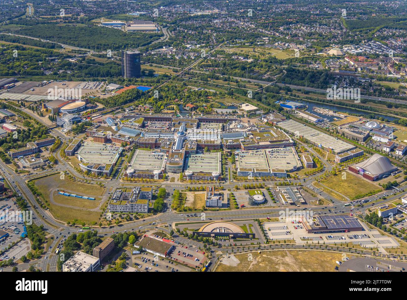 Aerial view, Westfield Centro Oberhausen, Neue Mitte shopping center ...