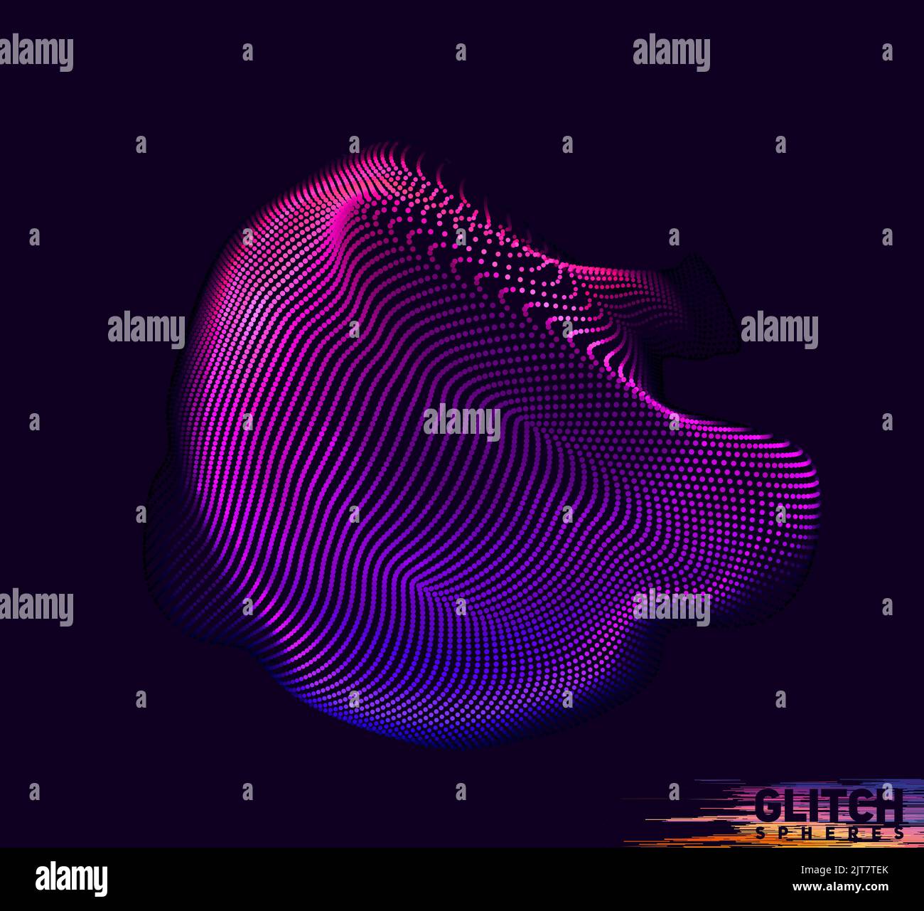 Abstract vector colorful mesh on dark background. Futuristic style card ...