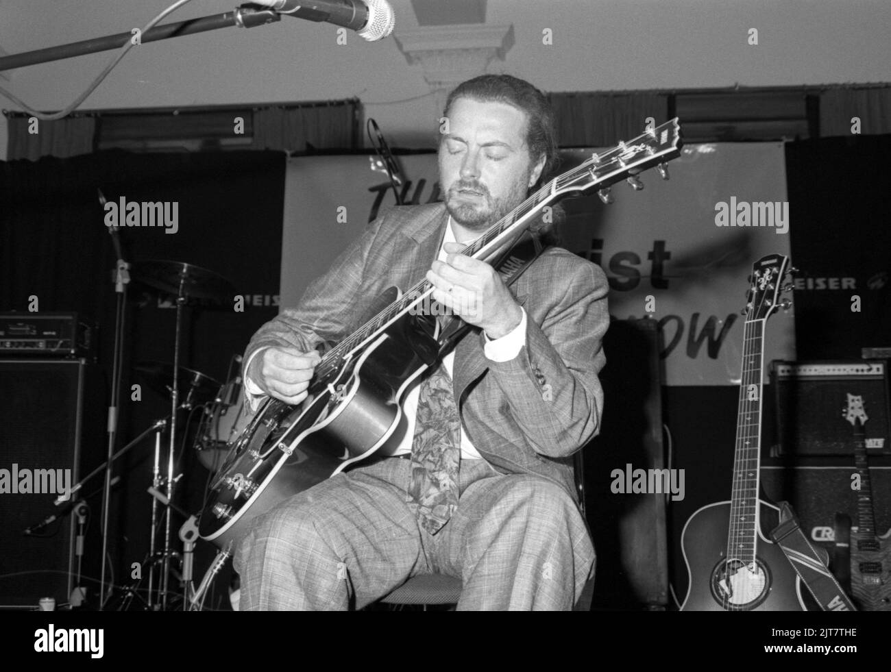 English jazz guitarist Martin Taylor, MBE performing at a musical ...