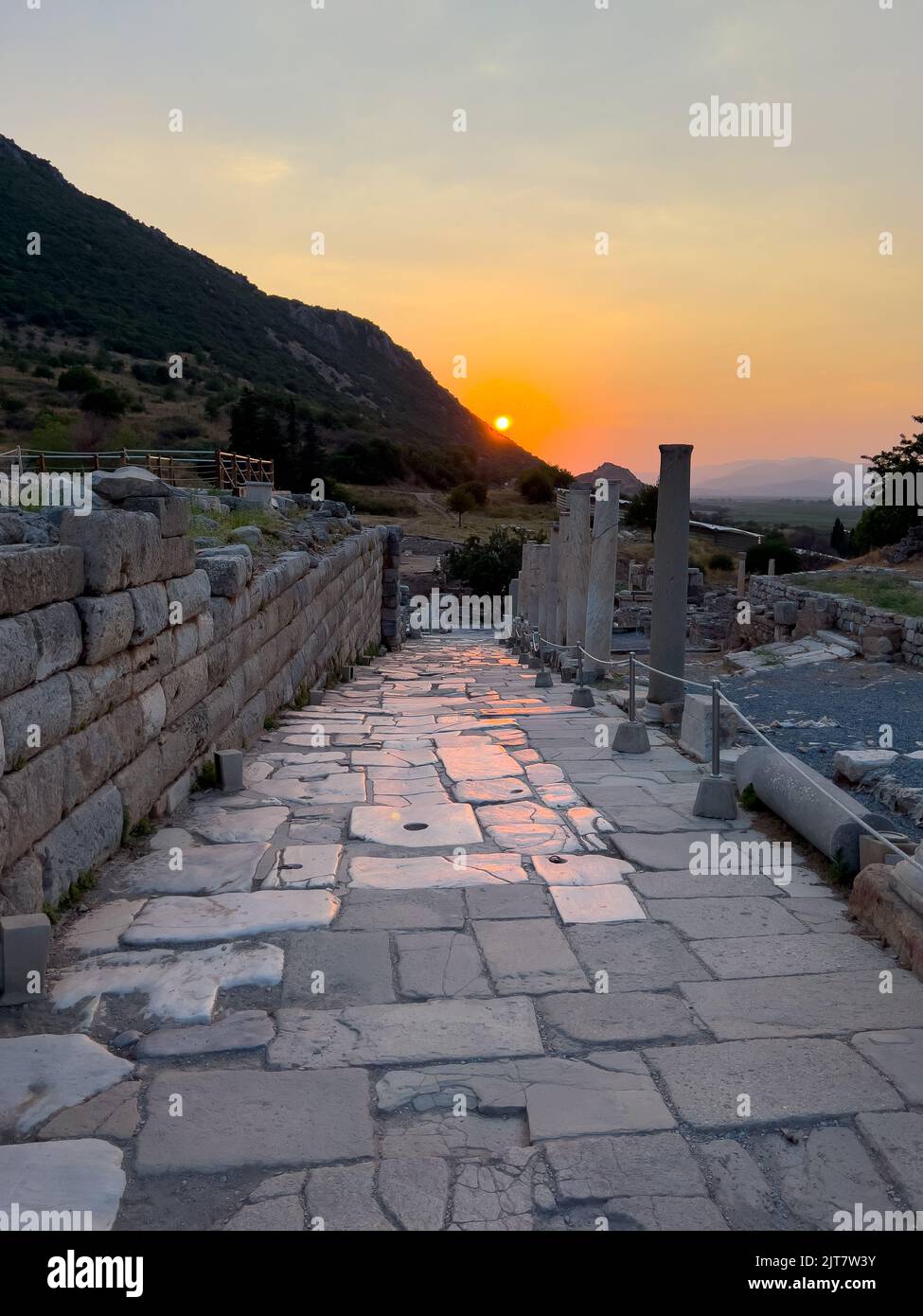 Ephesus Ancient City, Curette Street in the ancient city of Ephesus ...