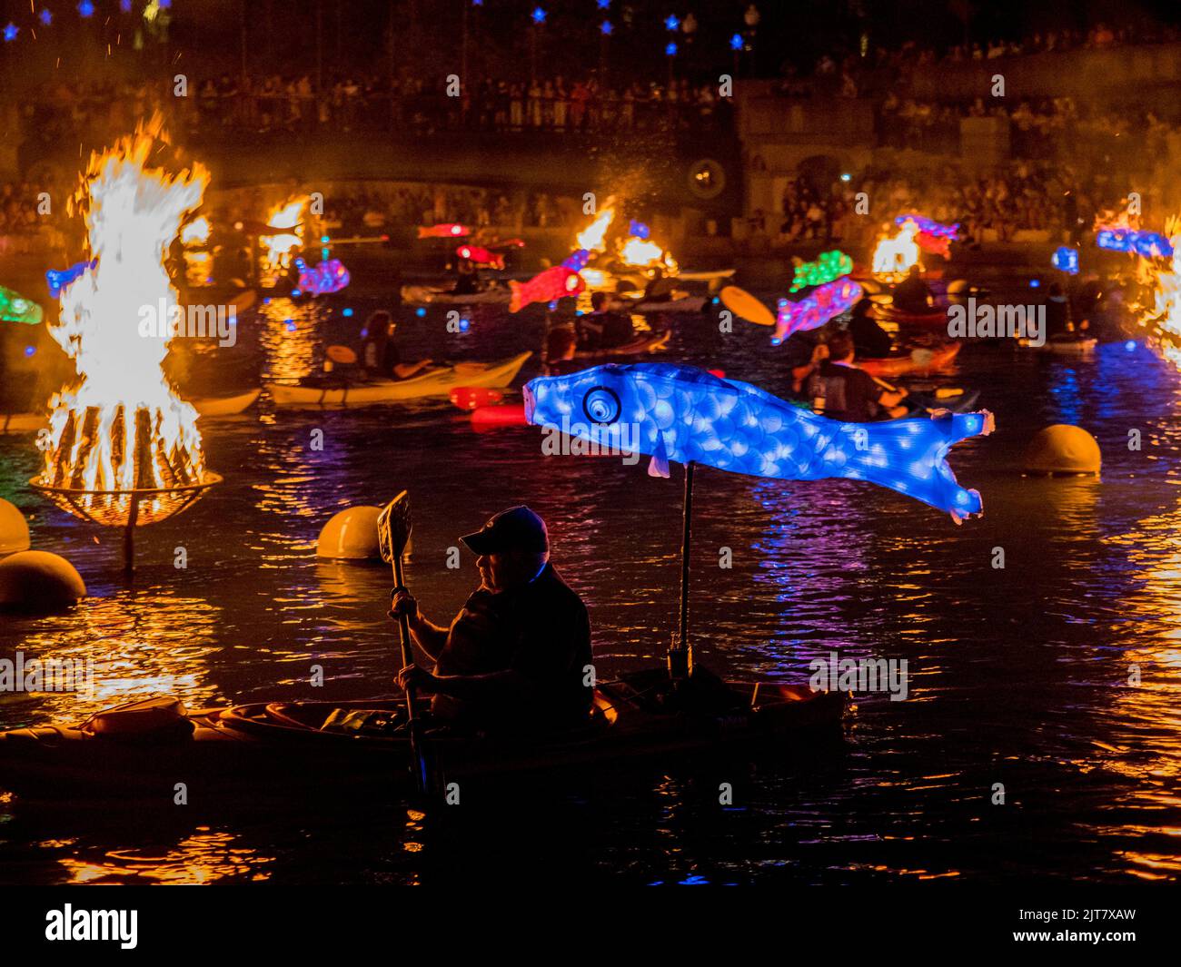 Providence, Rhode Island, USA. 27th Aug, 2022. WaterFires is a ...