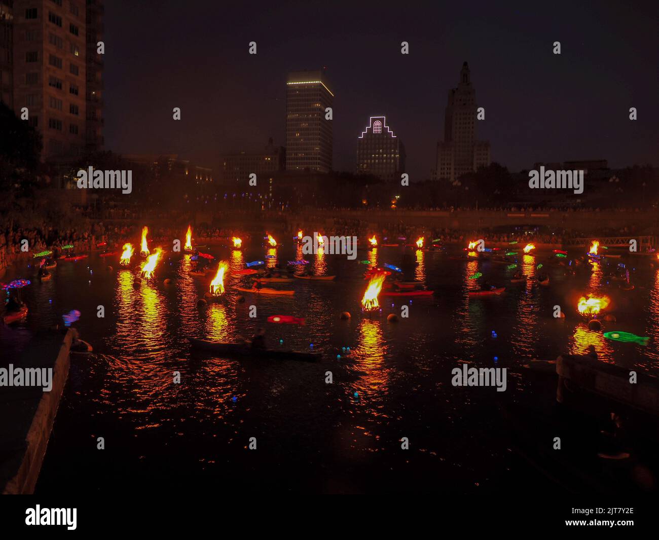 Providence, Rhode Island, USA. 27th Aug, 2022. WaterFire draws crowds ...