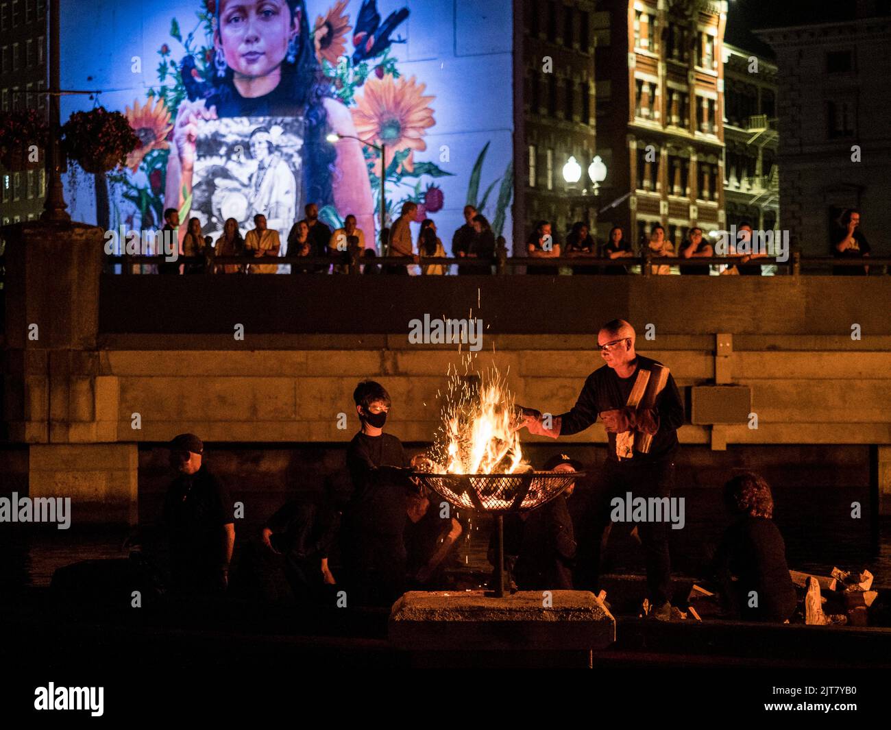 Providence, Rhode Island, USA. 27th Aug, 2022. WaterFire is a community ...