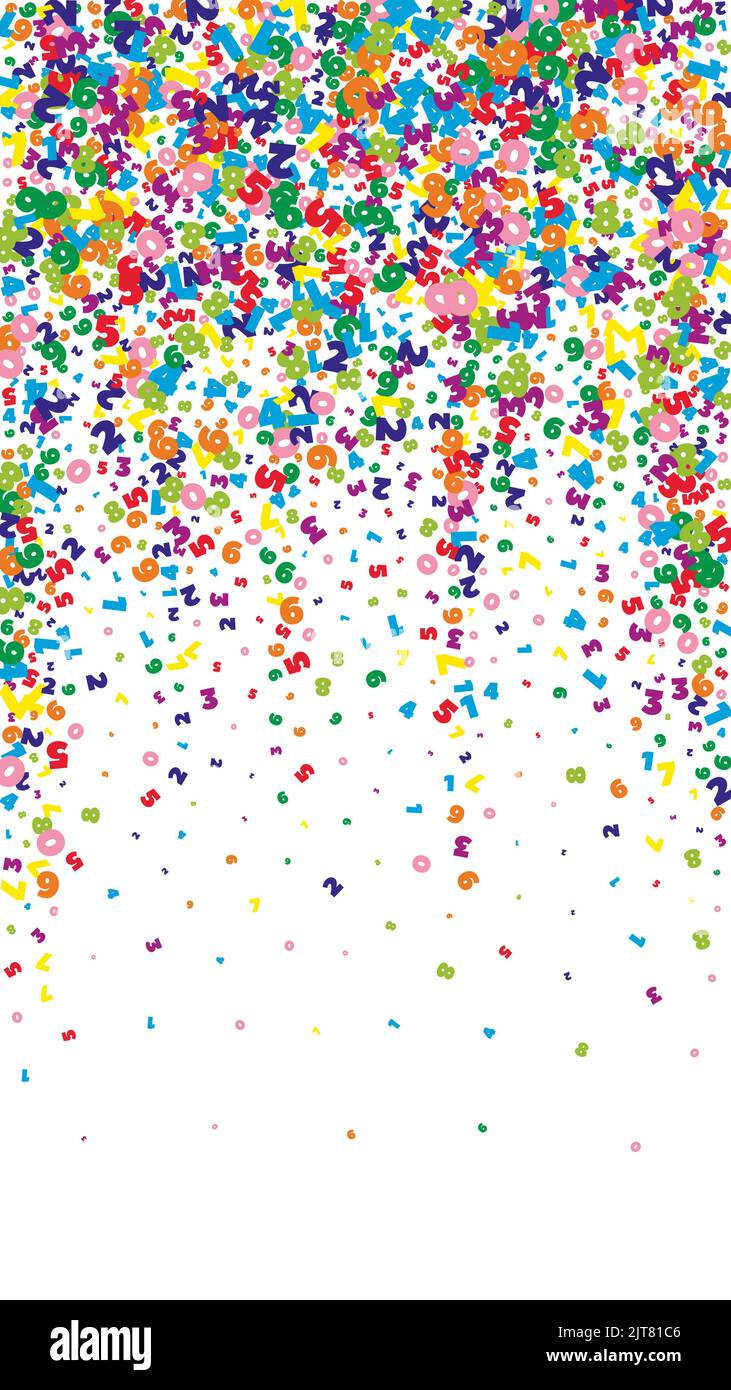 Falling vivid numbers. Math study concept with flying digits. Amazing ...