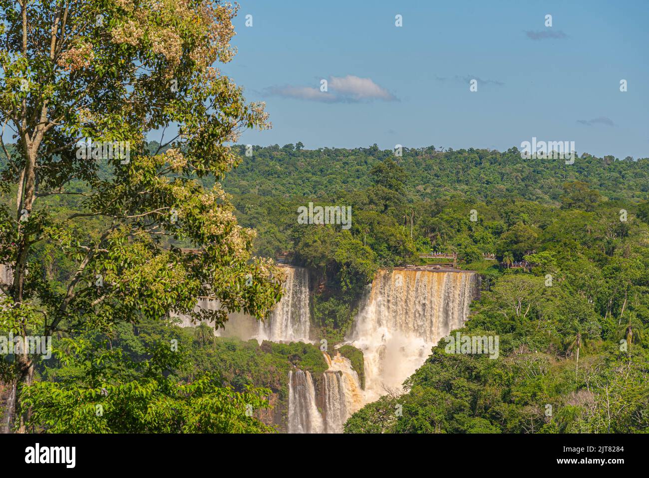 Iguaçu River National Park in Brazil. View of the Iguazu Falls on the ...