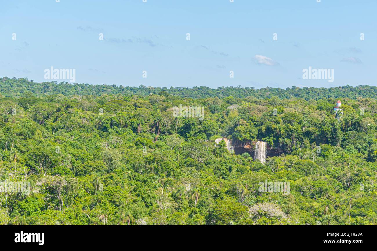 Iguaçu River National Park in Brazil. View of the Iguazu Falls on the ...