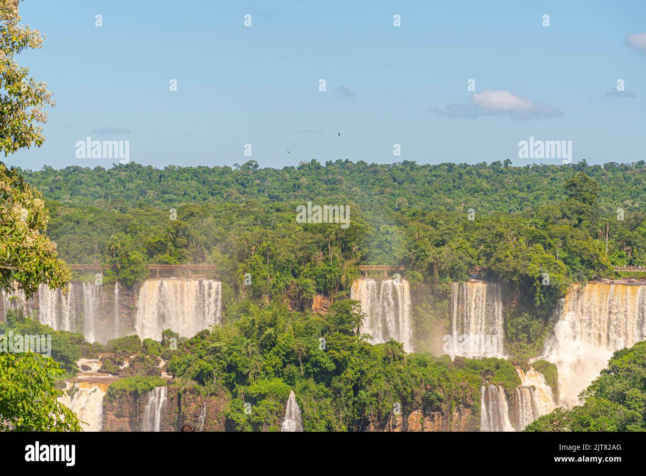 Iguaçu River National Park in Brazil. View of the Iguazu Falls on the ...