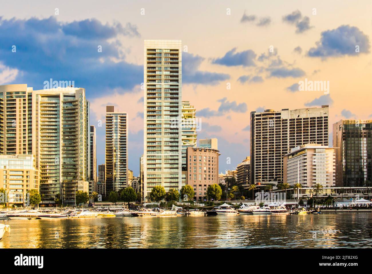 Beautiful view of Zaitunay Bay in Beirut, Lebanon Stock Photo - Alamy