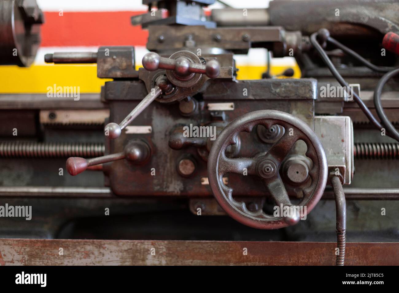 Close-up of industrial machinery used in automotive workshops Stock ...