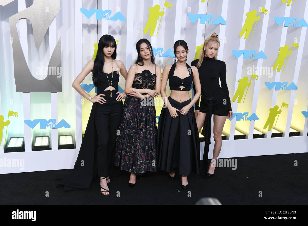 Newark, USA. 28th Aug, 2022. Lisa, Jisoo, Jennie and Rosé of Blackpink ...