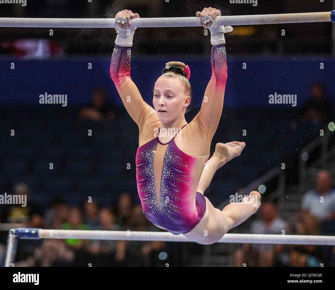 August 21, 2022: Marissa Neal of GAGE competes on the uneven parallel ...