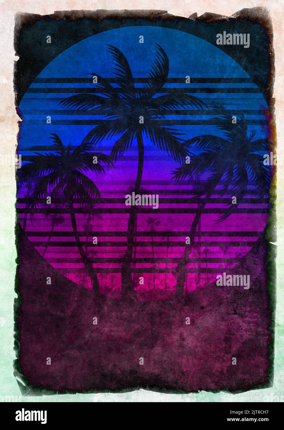 Palm tree summer design Stock Photo - Alamy