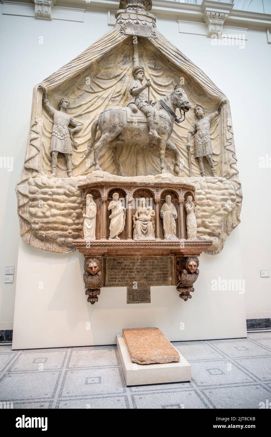 London, UK - August 24, 2022: Exhibits inside the Victoria and Albert ...