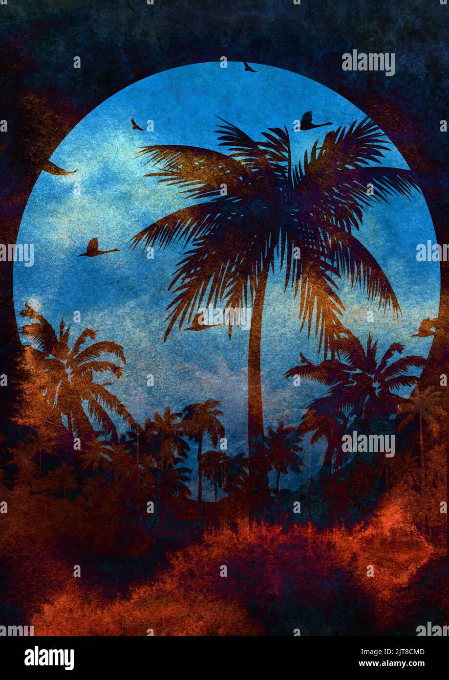 Palm tree summer design Stock Photo - Alamy