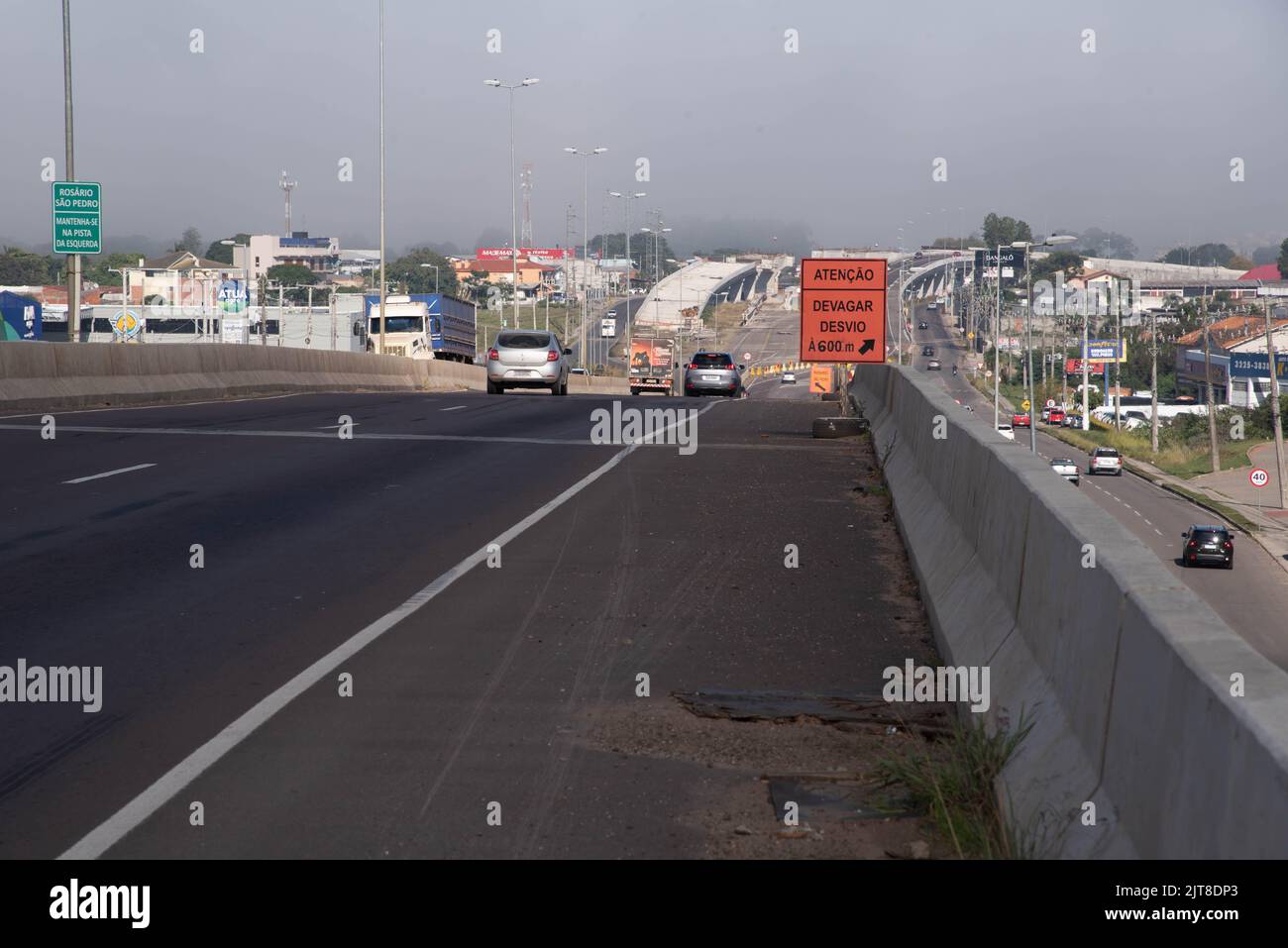 Traffic on an urban road in the city of Santa Maria RS Brazil. urban ...