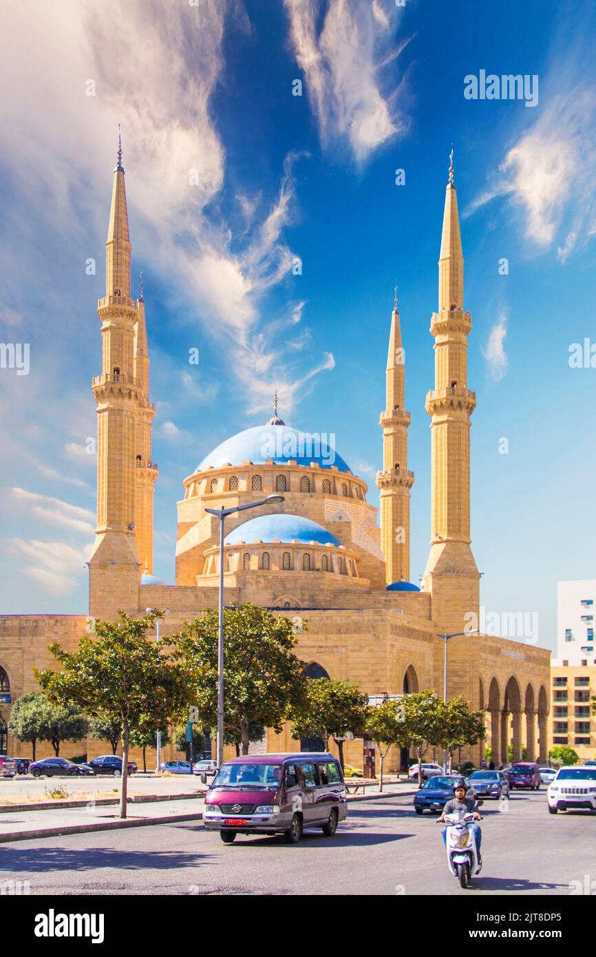 Beautiful view of Mohammad Al-Amin Mosque and Downtown Beirut, Lebanon ...