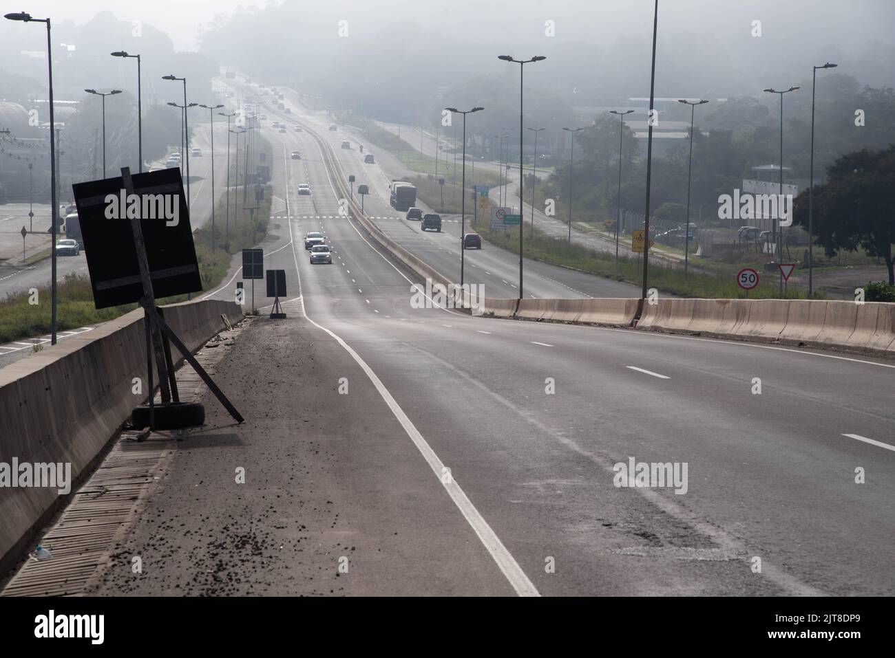Traffic on an urban road in the city of Santa Maria RS Brazil. urban ...