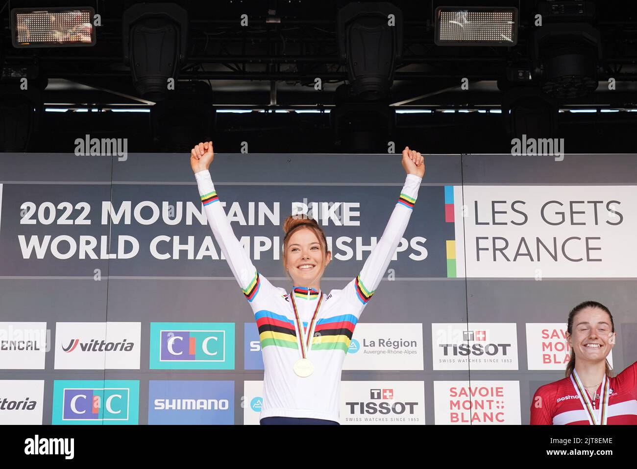 BURQUIER Line during Podium UCI Mountain Bike World Championships in ...