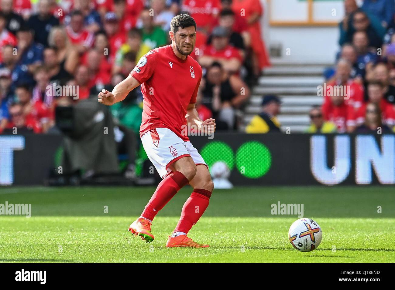 Scott McKenna #26 of Nottingham Forest passes the ball Stock Photo - Alamy