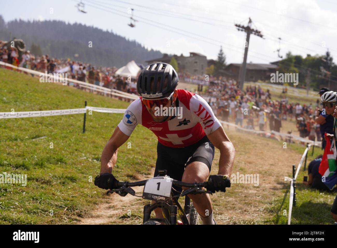 SCHURTER Nino during UCI Mountain Bike World Championships in Les Gets ...