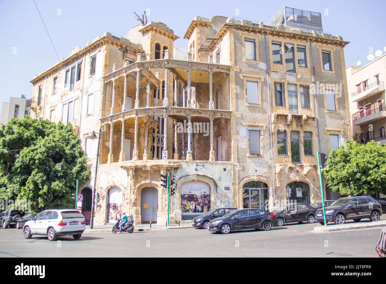 Beautiful view of the Museum of Beit Beirut in Beirut, Lebanon Stock ...