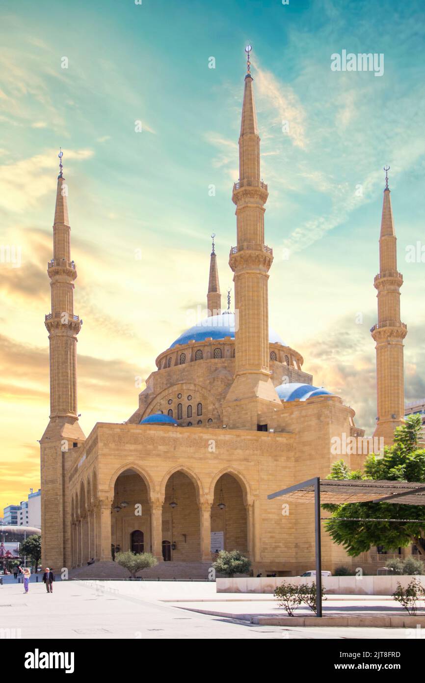 Beautiful view of mohammad al amin mosque and downtown beirut hi-res ...