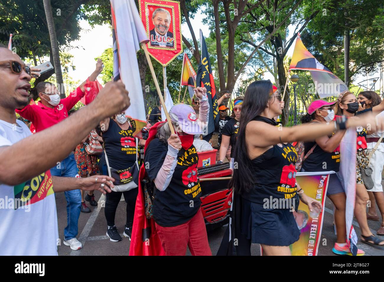 Salvador, Bahia, Brazil - April 09, 2022: People protesting against far ...