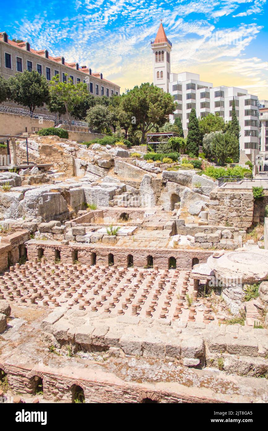 Beirut roman baths ruins hi-res stock photography and images - Alamy