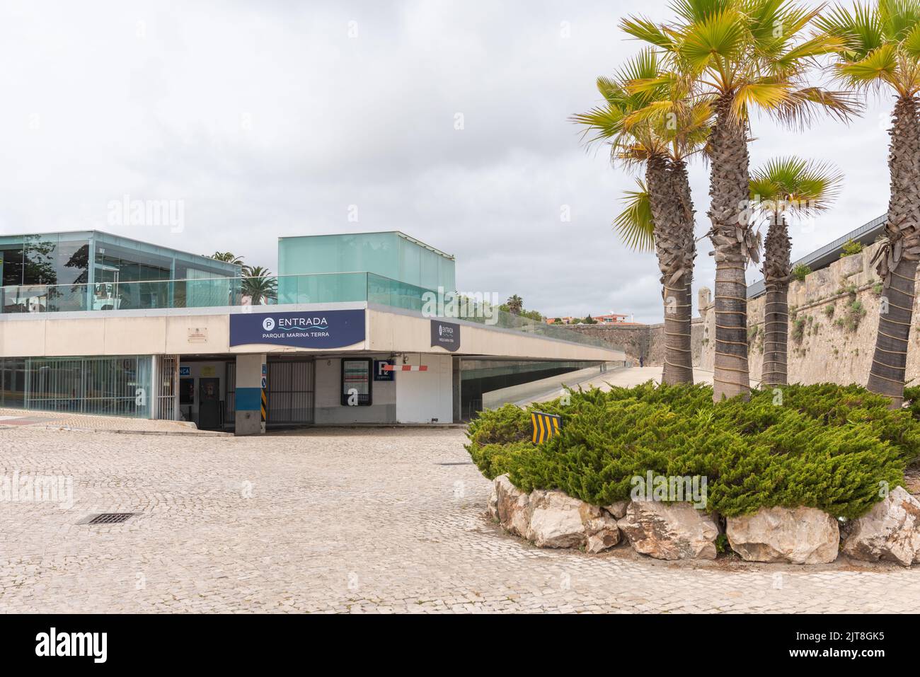 The Cascais Marina underground car parking in Cascais, Portugal Stock ...