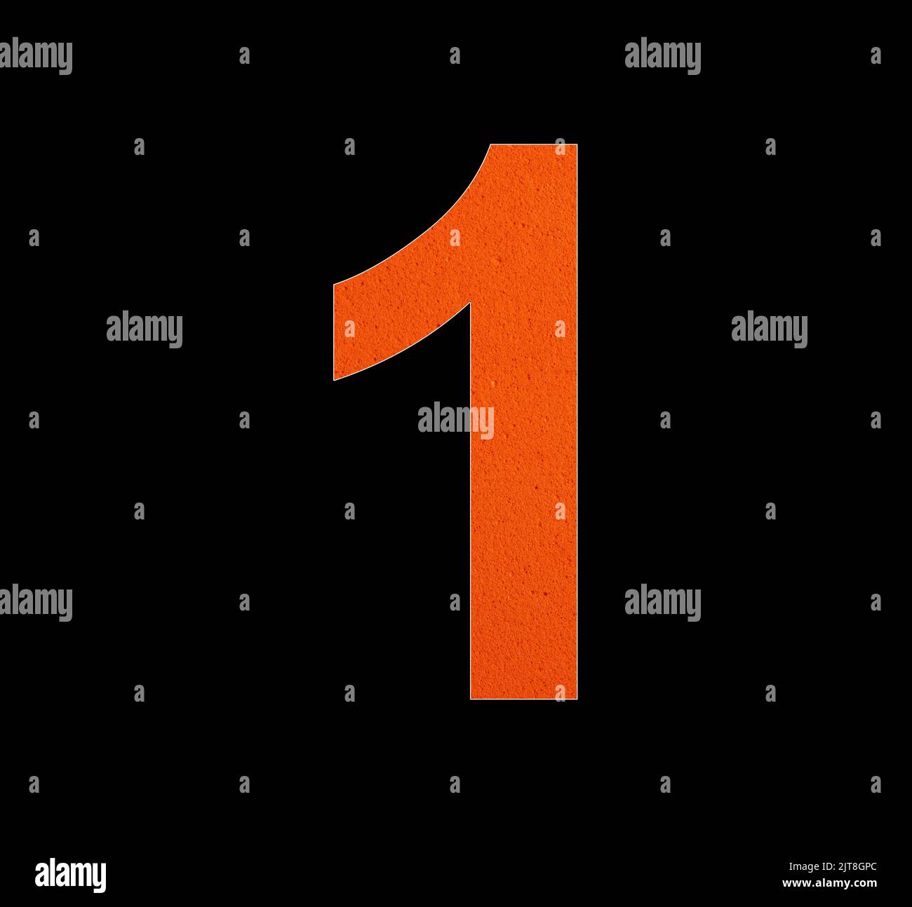 Number 1 on eva rubber background - Black background Stock Photo - Alamy