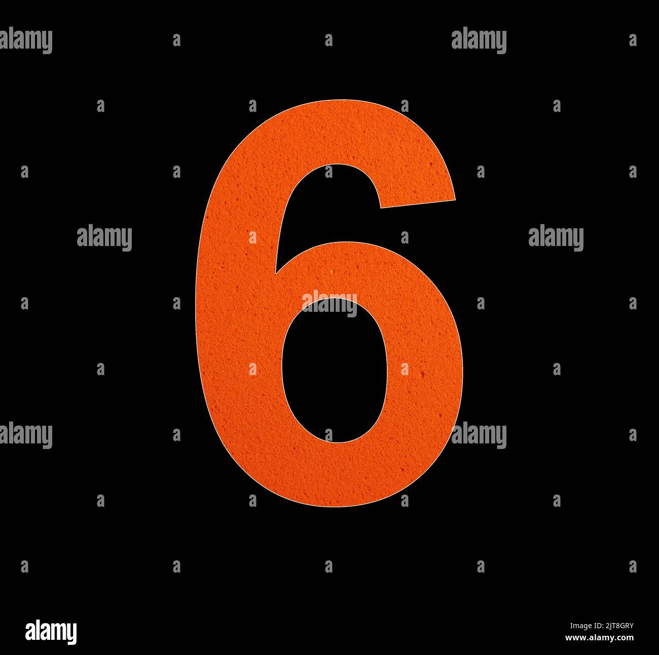 Number 6 - Six digit on foamy rubber background Stock Photo - Alamy