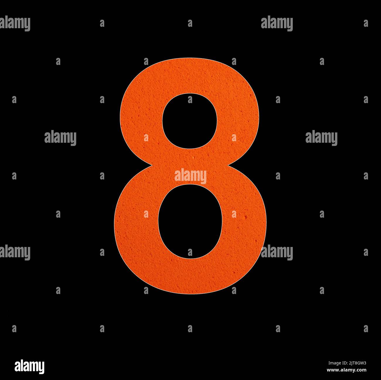Number 8 - Eight digit on foamy rubber background Stock Photo - Alamy
