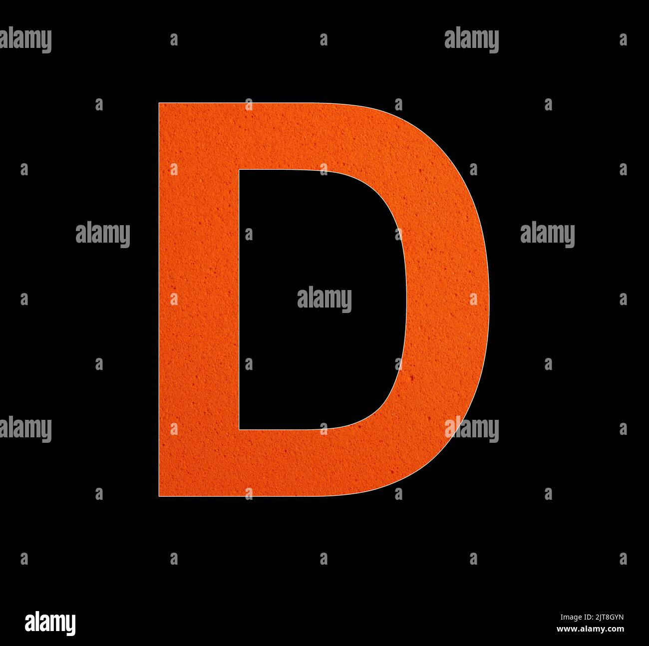 Uppercase letter D on eva rubber background Stock Photo - Alamy