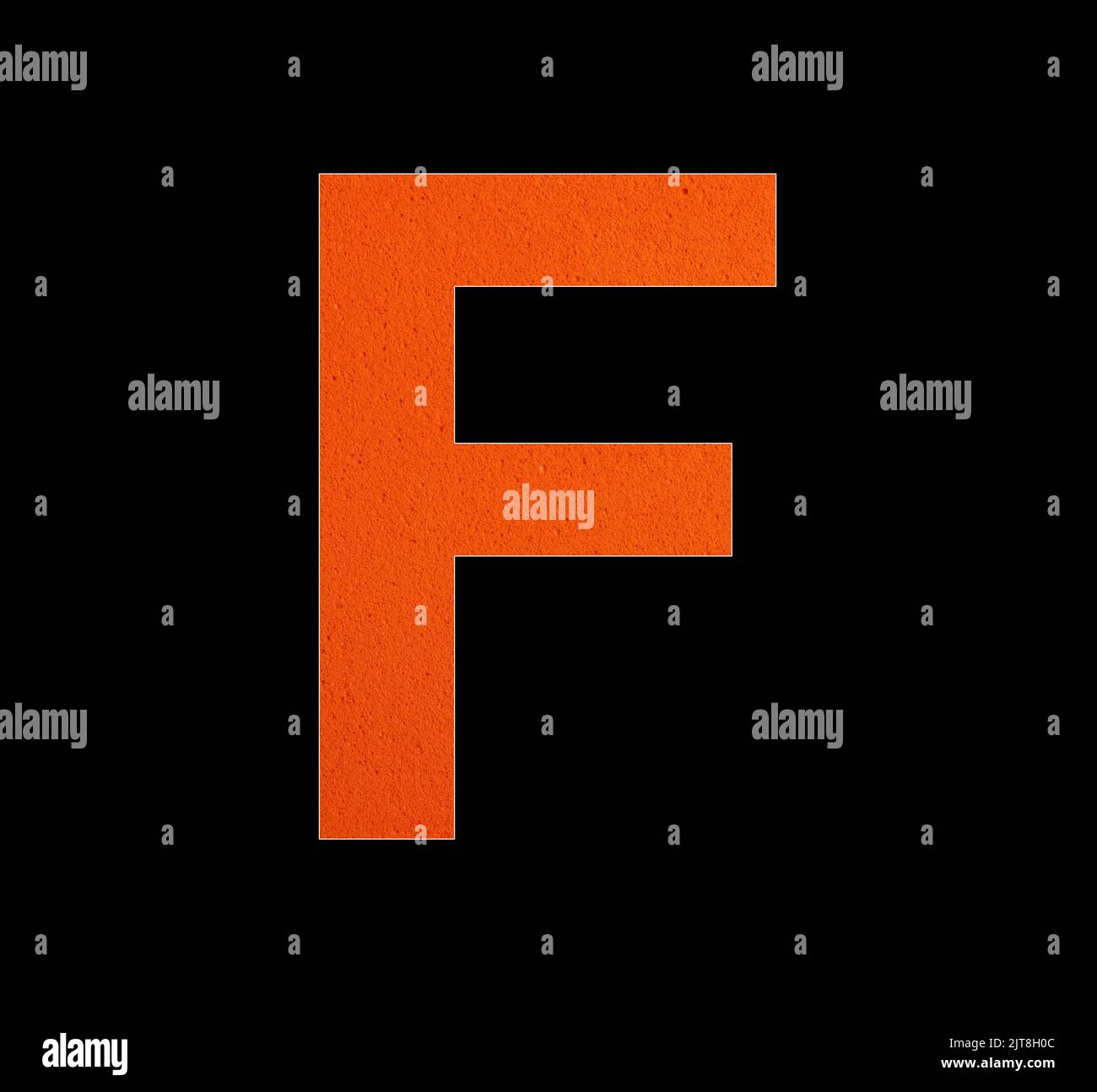 Uppercase letter F on eva rubber background Stock Photo - Alamy