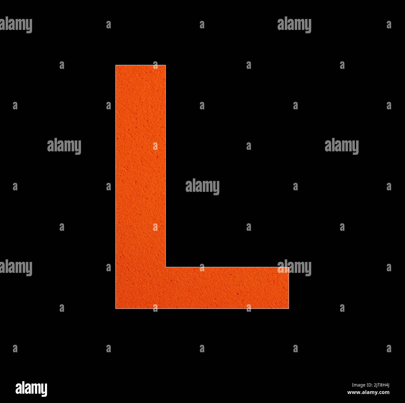 Uppercase letter L on eva rubber background Stock Photo - Alamy