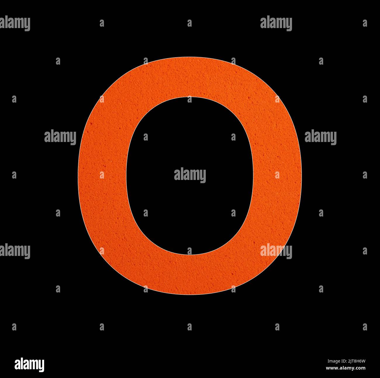 Uppercase letter O on eva rubber background Stock Photo - Alamy