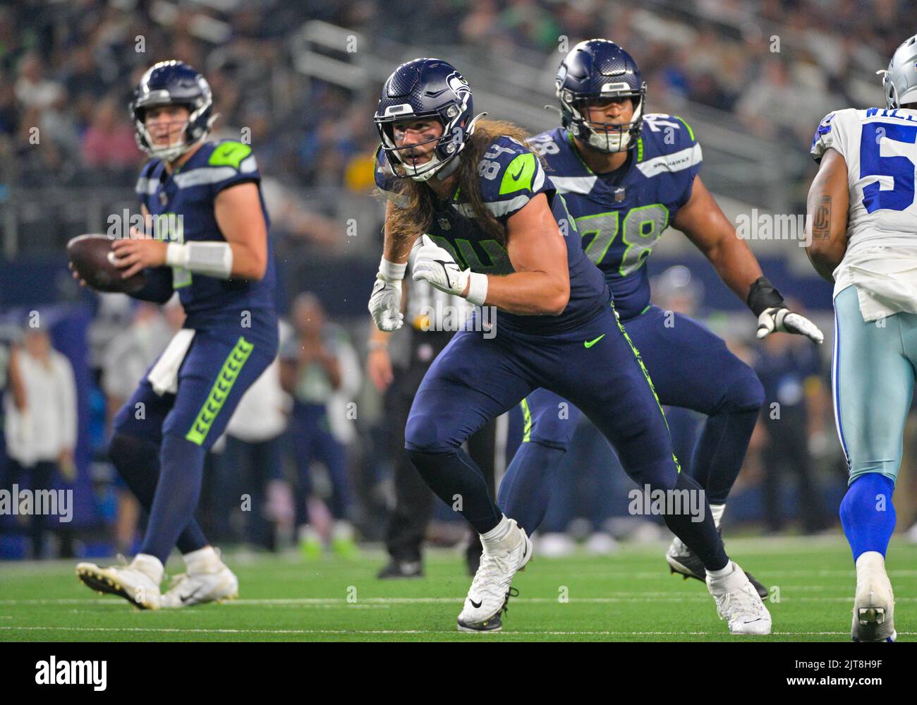August 26 2022: Seattle Seahawks tight end Colby Parkinson (84) during ...