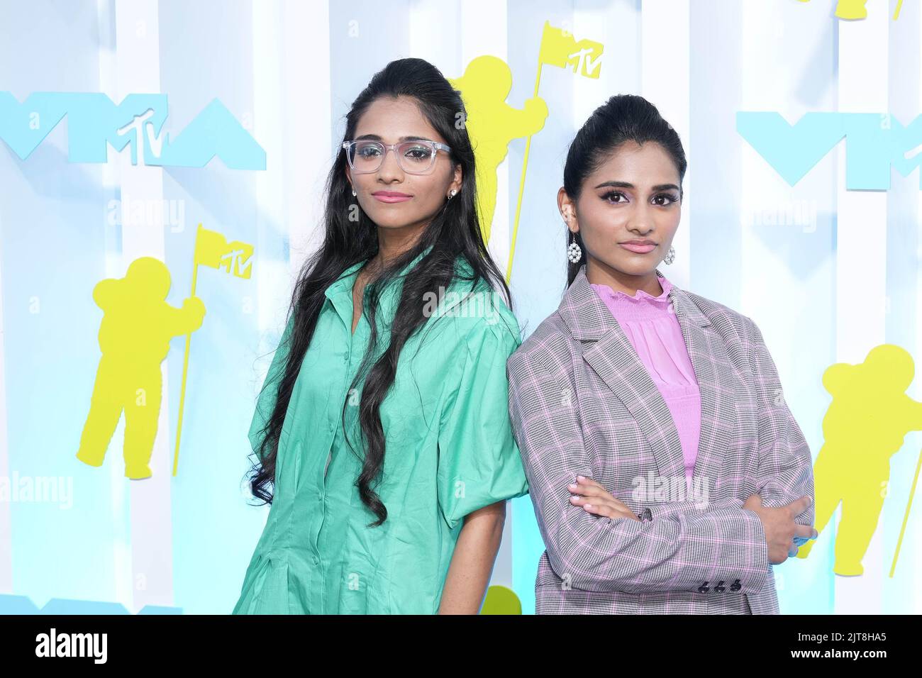 The 2022 MTV VMAs-Arrivals -PICTURED: Kiran and Nivi -LOCATION: Newark ...