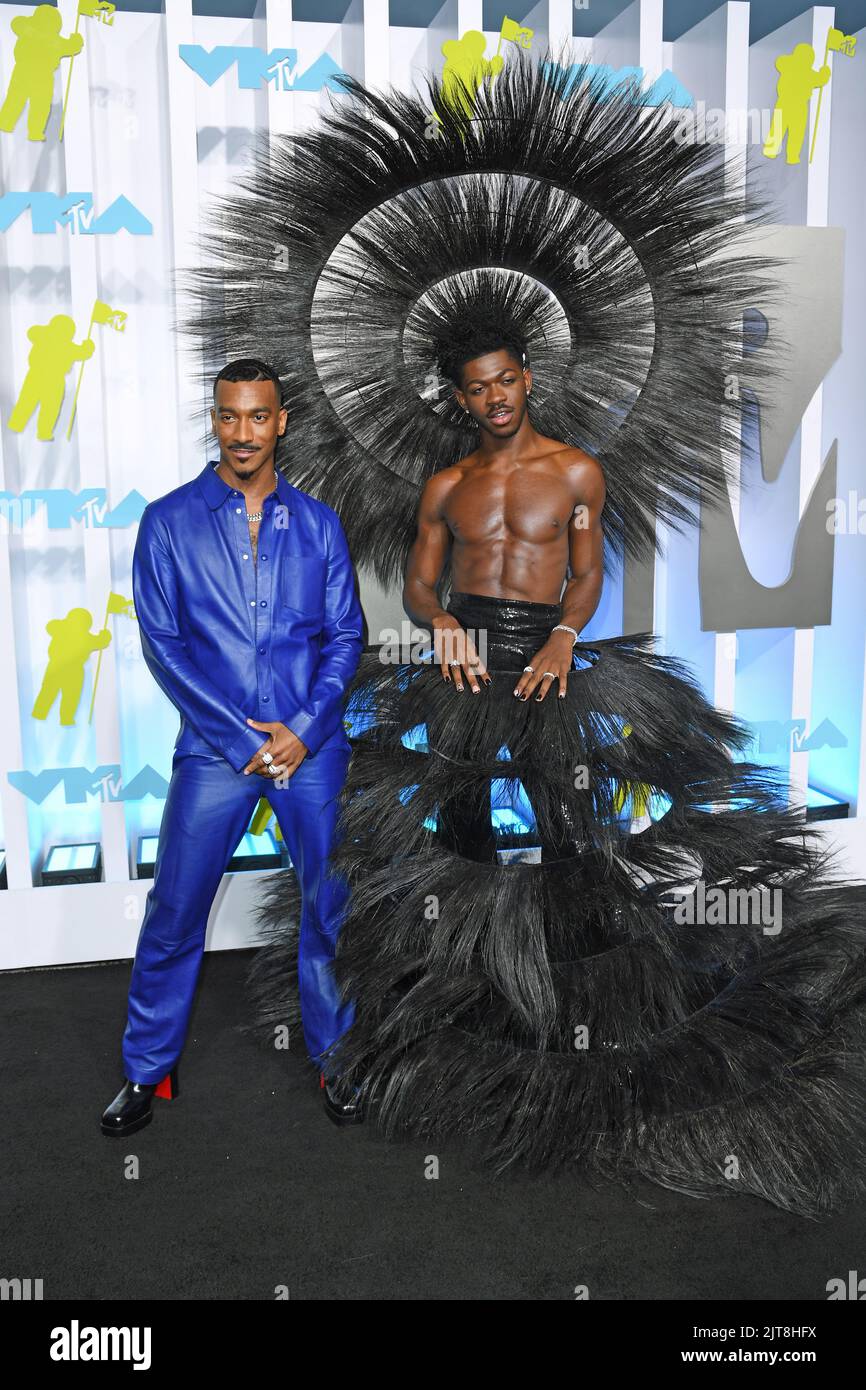 Harris Reed and Lil Nas X attending the MTV Video Music Awards 2022 ...