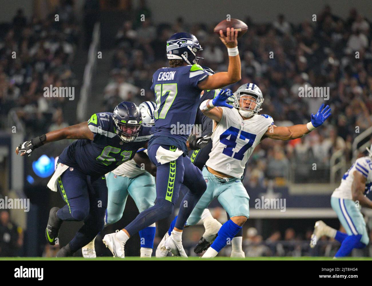 August 26 2022: Dallas Cowboys linebacker Storey Jackson (47) rushes ...