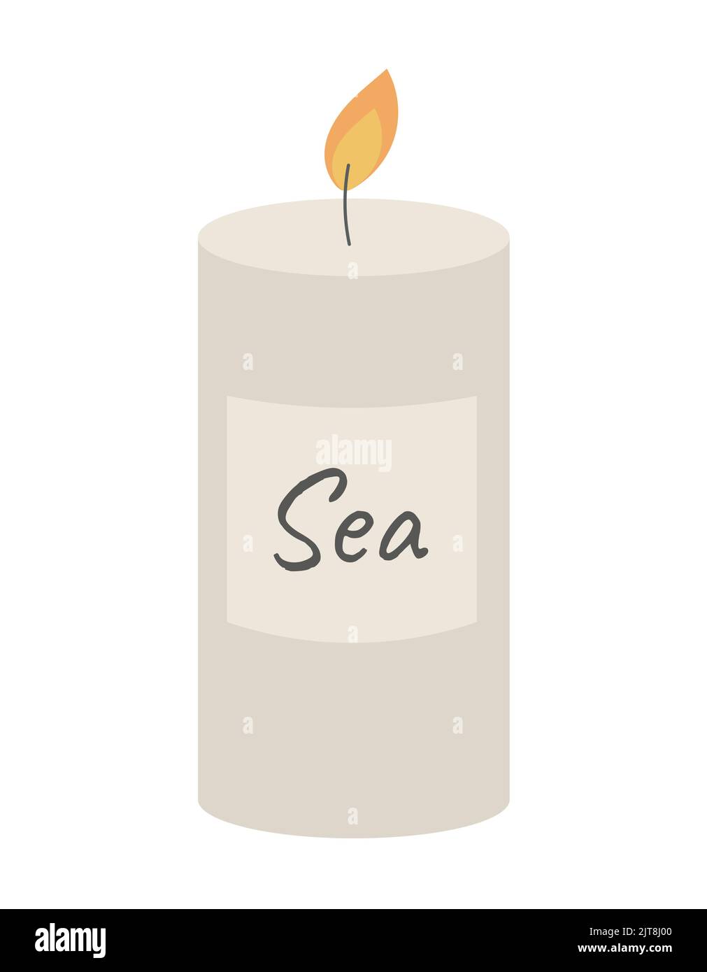Spa scented candle cartoon Stock Vector Images - Alamy