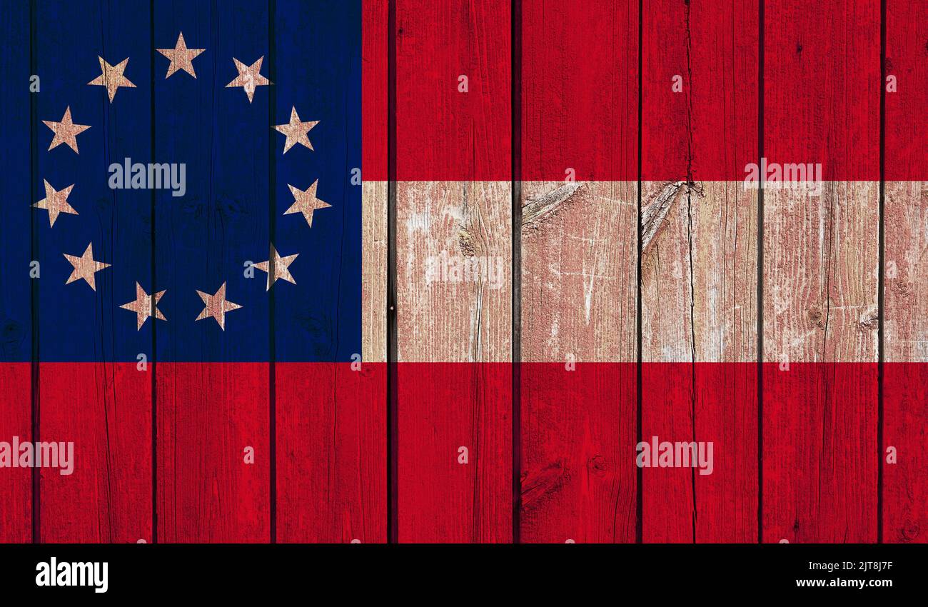 Top view of Old Painted Flag of the Confederate States of America July ...