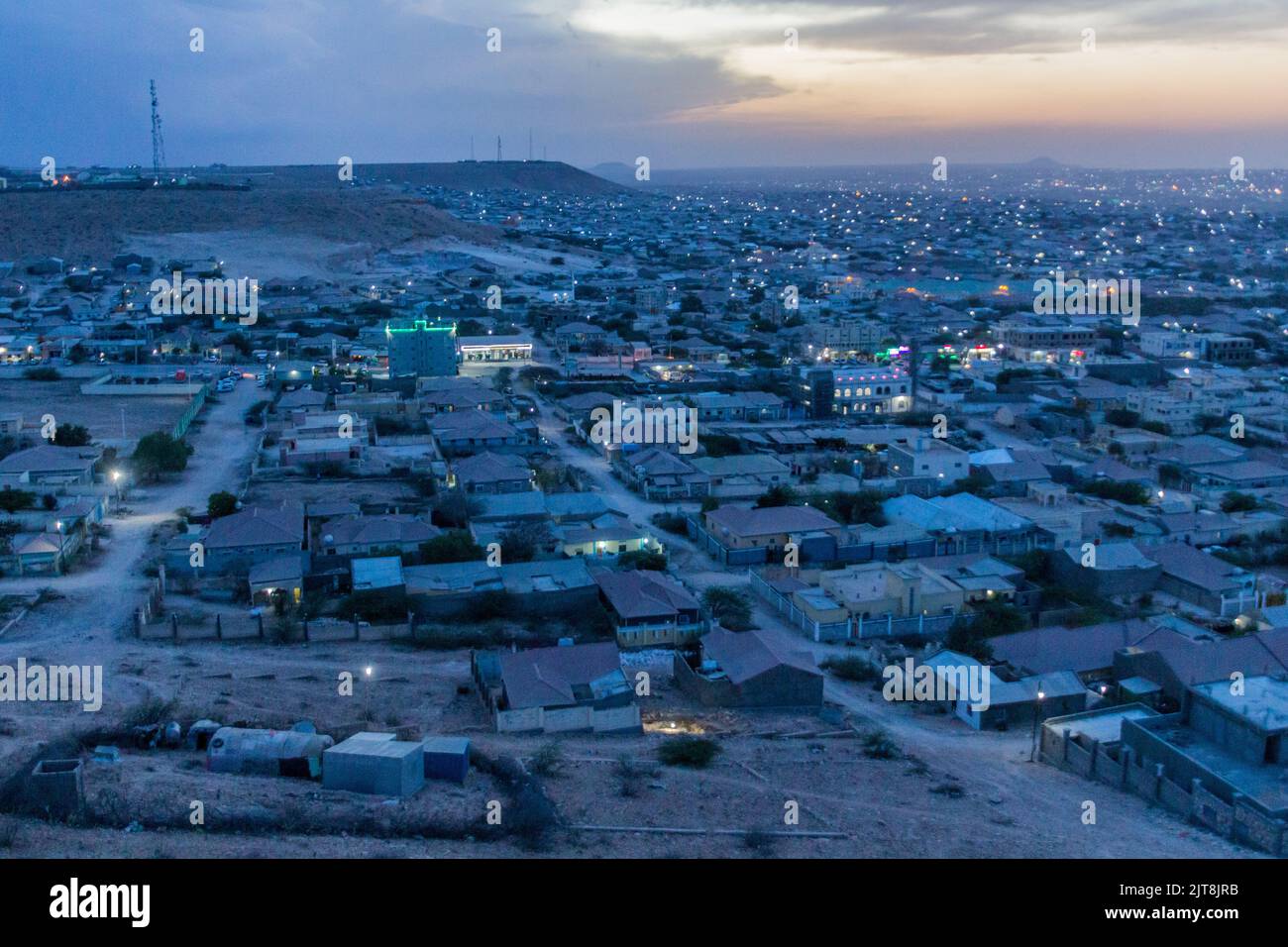 Sunset aerial view of Hargeisa, capital of Somaliland Stock Photo - Alamy