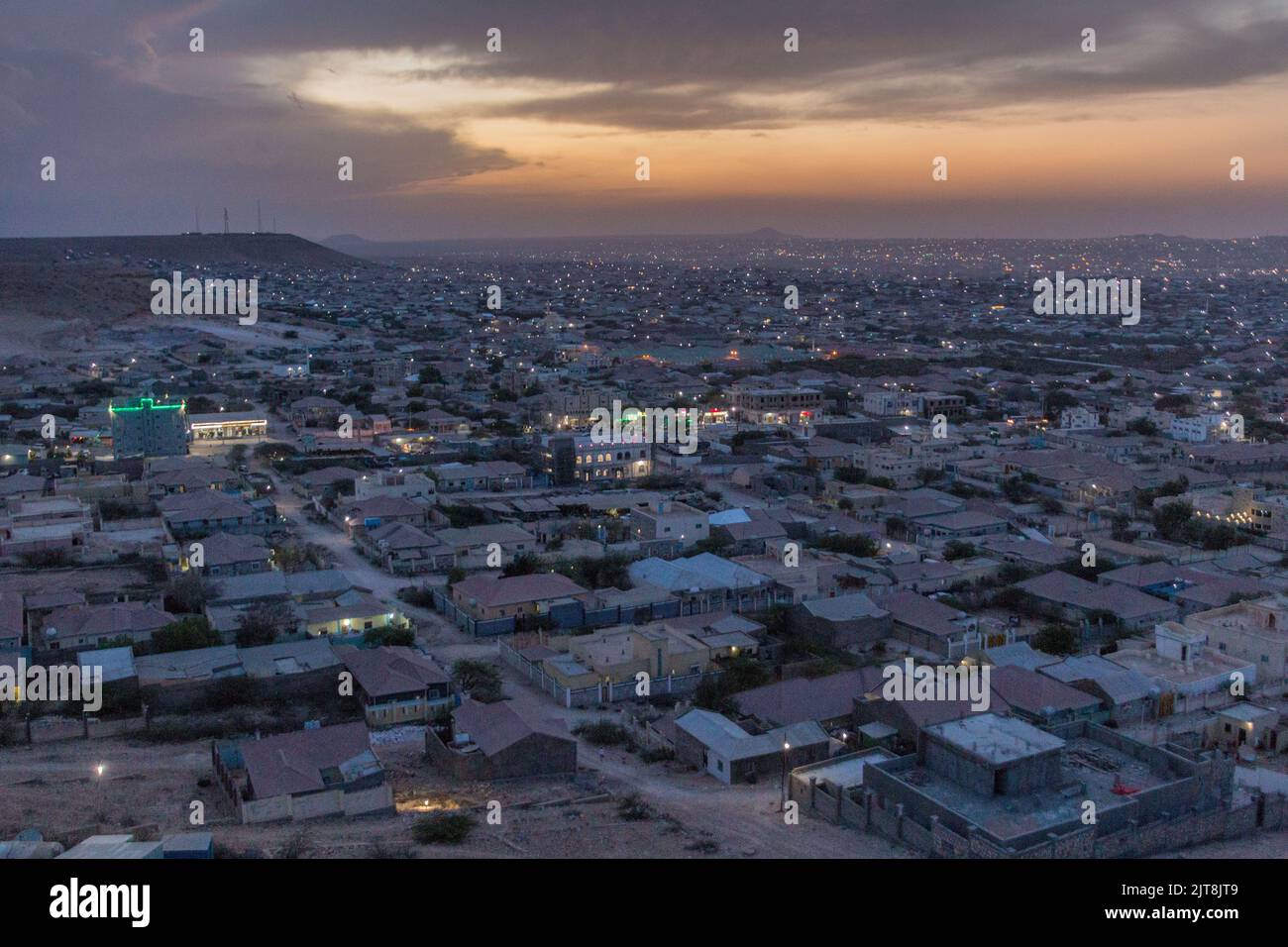 Sunset aerial view of Hargeisa, capital of Somaliland Stock Photo - Alamy