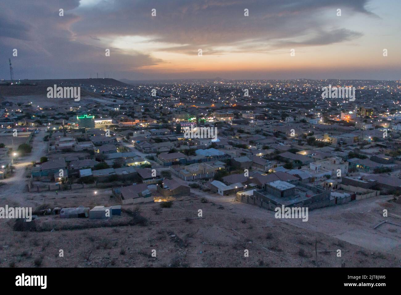 Evening aerial view of Hargeisa, capital of Somaliland Stock Photo - Alamy