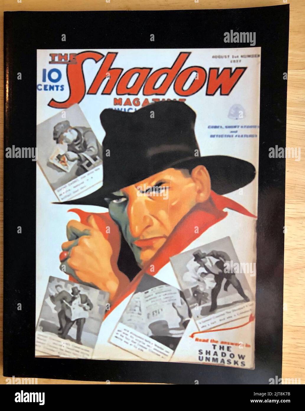 The Cover of the Shadow Unmasks by Walter Gibson Stock Photo - Alamy