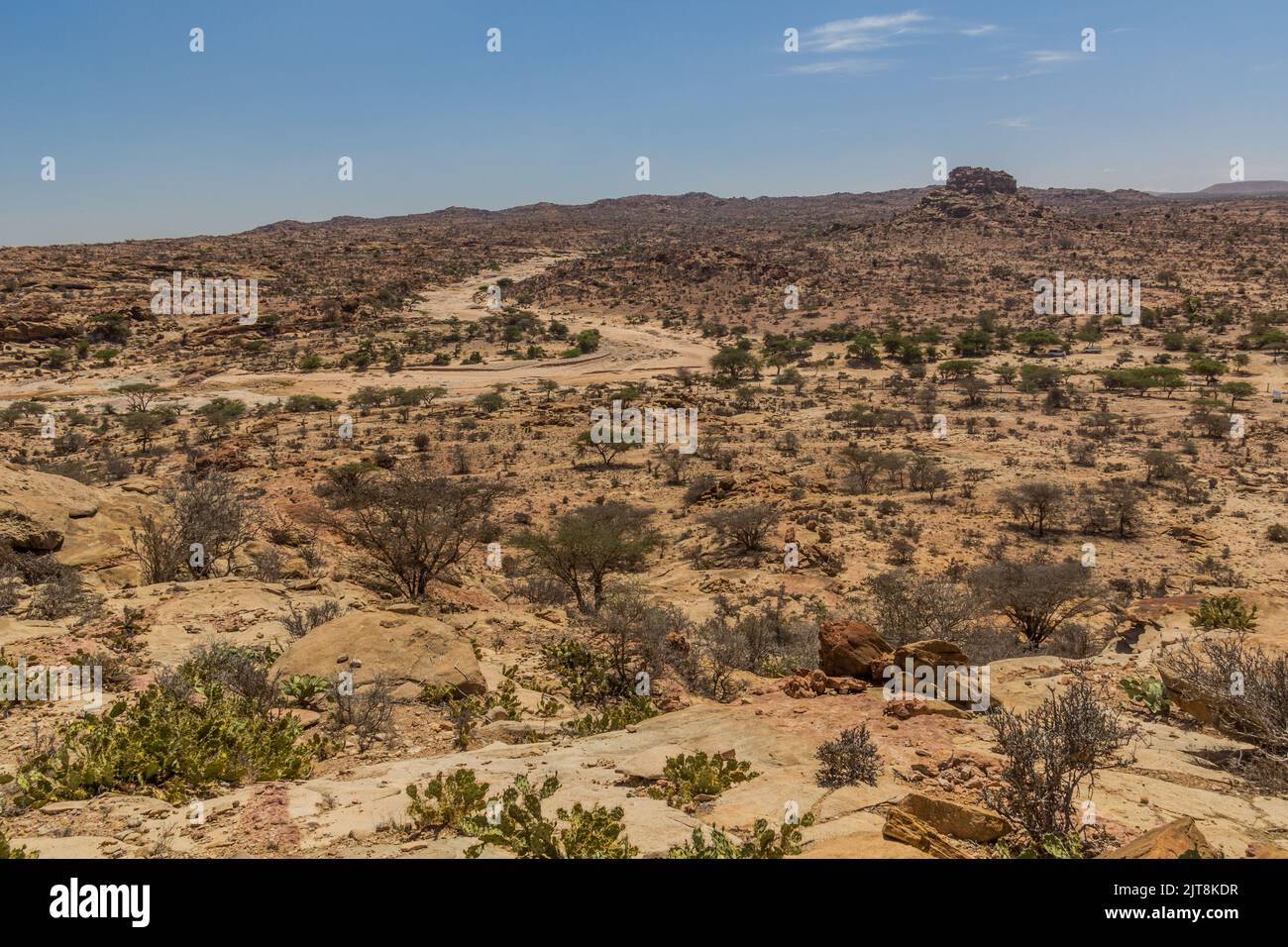 Landscape around Laas Geel rock paintings, Somaliland Stock Photo - Alamy